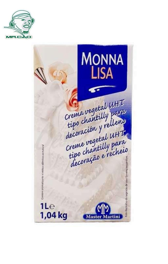 KEM TRANG TRÍ ĐA DỤNG UHT MONNA LISA – UHT WHIP TOPPING 1 LÍT – MrCao Mart