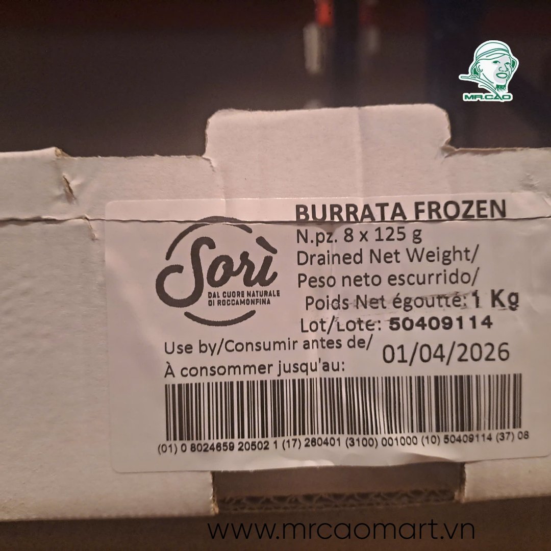 PHÔ MAI BURRATA SORI 125g x 8 (Maldera) – MrCao Mart