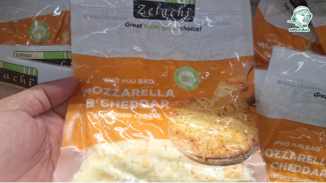 PHÔ MAI BÀO SỢI MOZZARELLA MIX CHEDDAR BOTTEGA ZELACHI 150G – MrCao Mart