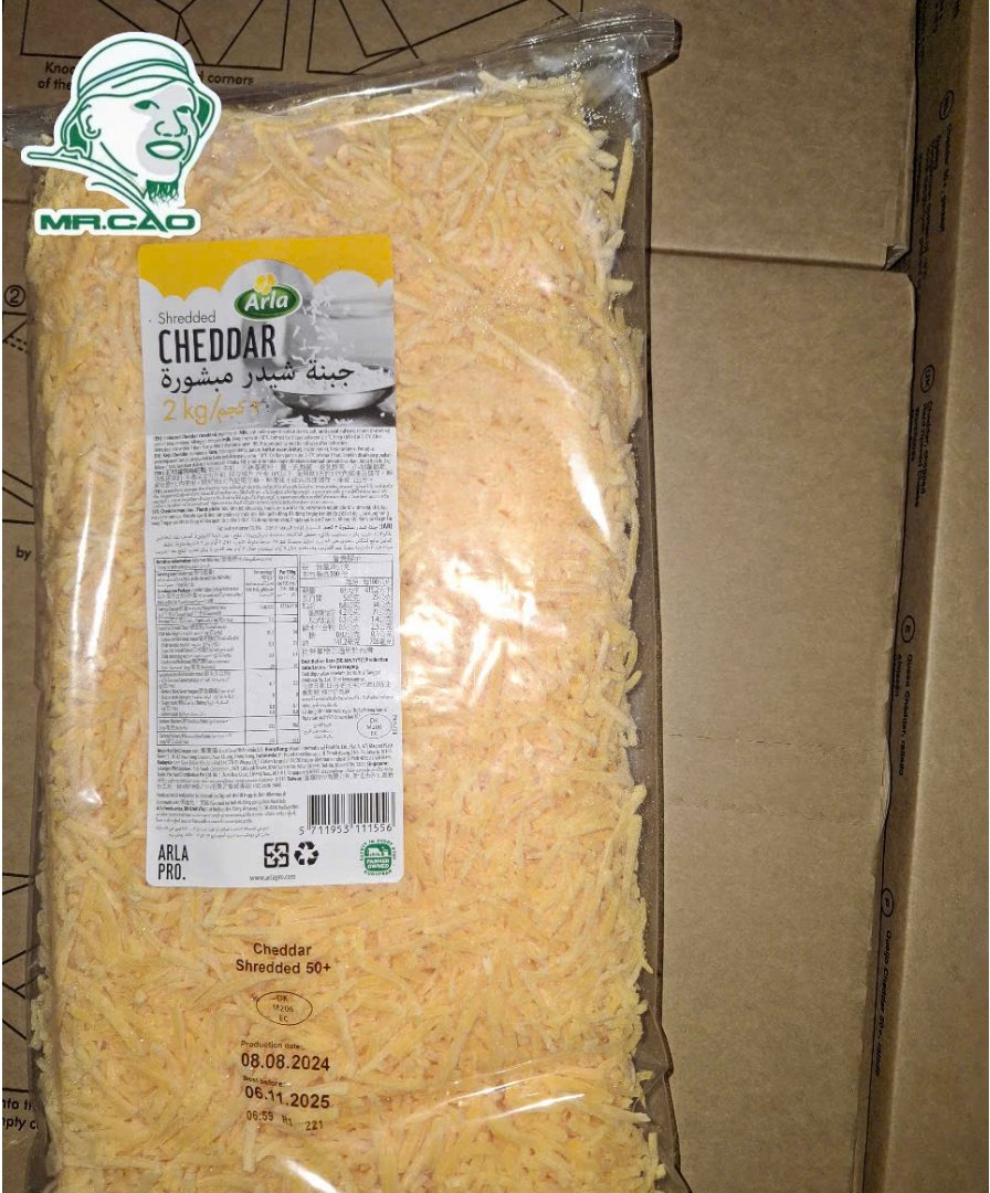 PHÔ MAI SỢI – RED CHEDDAR SHREDDED ARLA 2Kg – MrCao Mart